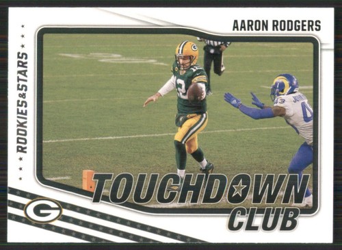 2021 Rookies and Stars Touchdown Club #TDC-6 Aaron Rodgers Packers ...