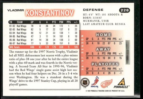 1997-98 Score Vladimir Konstantinov #228 Detroit Red Wings | eBay