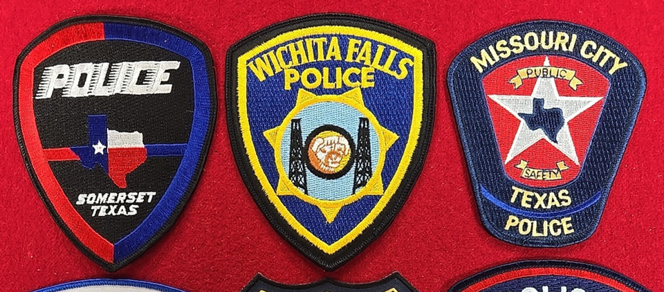 TEXAS POLICE PATCH COLLECTORS SPECIAL #J Police Patch Lot 9 POLICE ...