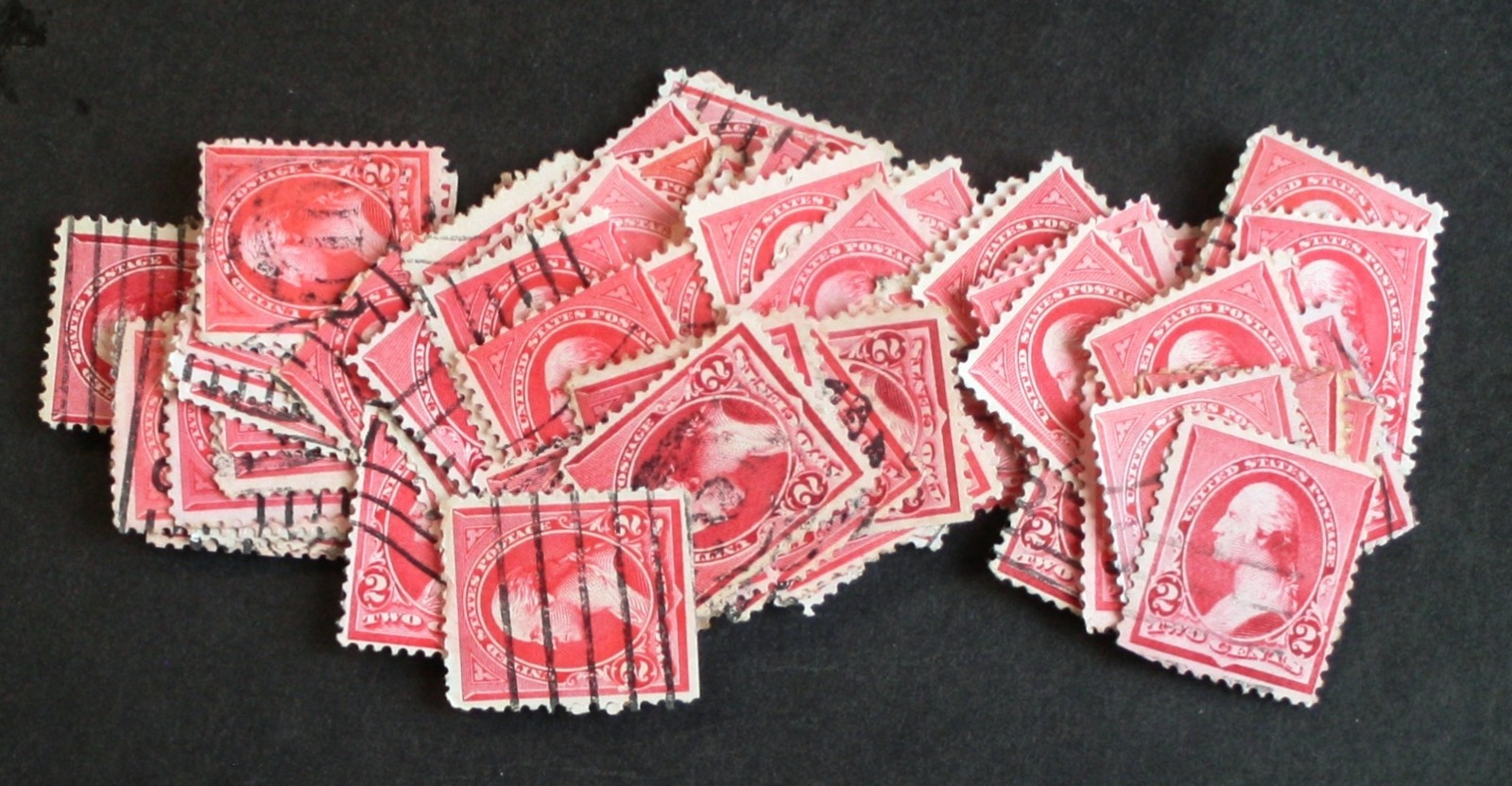 4-20, RNV453 *** LOT 7404 OVER 100 TWO CENT WASHINGTON STAMPS 19TH ...