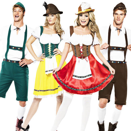 Bavarian Man or Wench Oktoberfest Fancy Dress Lederhosen German Beer ...