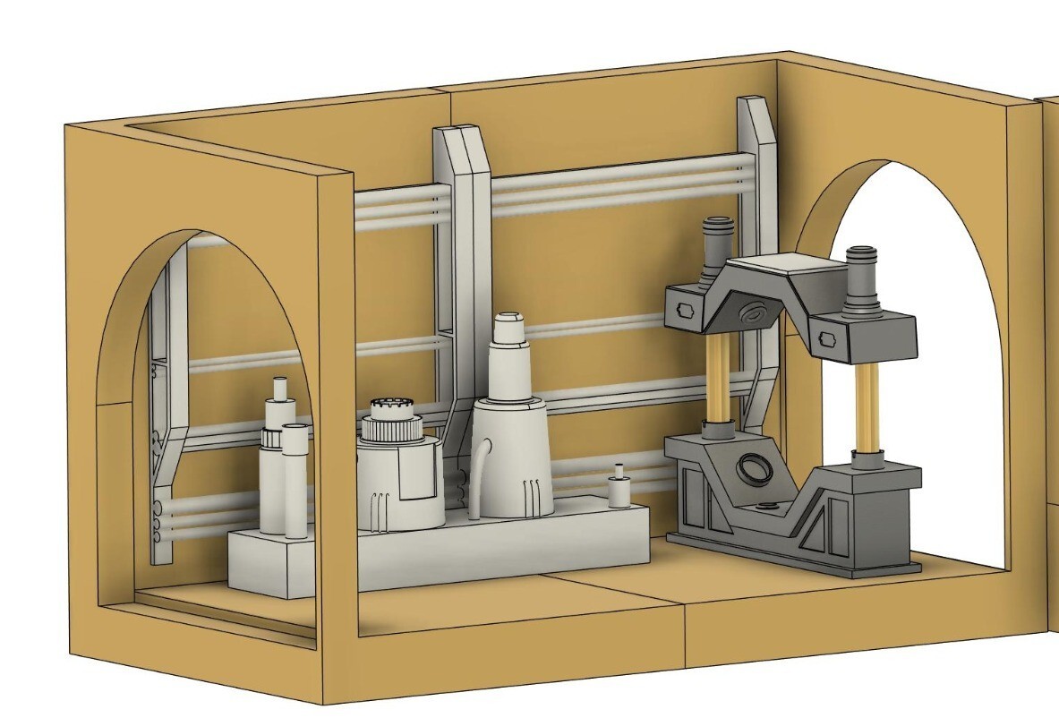 Jabba's Palace Droid Room Diorama for 3.75 inch (1:18) Scale Fig. Dio ...