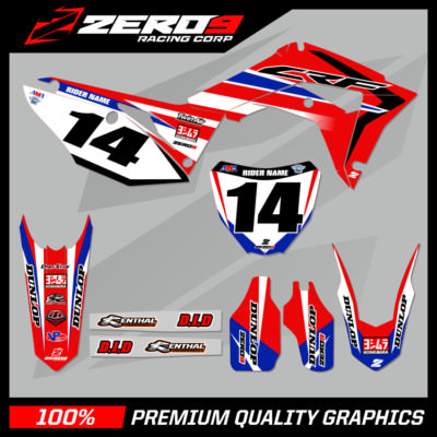 Custom MX Graphics Kit: HONDA CR CRF 125 - 450 - FACTORY 15 - BLUE | eBay