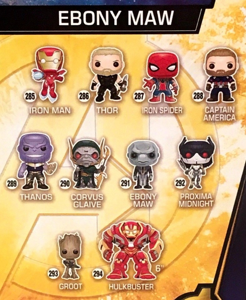 Funko PoP! Marvel Avengers Infinity War Ebony Maw Vinyl Bobble-Head ...