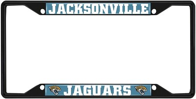 Jacksonville Jaguars Black Metal License Plate Frame Tag Cover, 6x12 ...