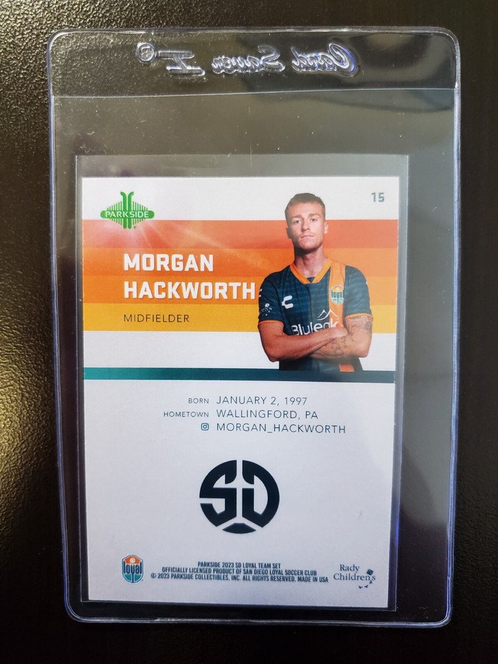 2023 Parkside San Diego Loyal SC Team Set- MORGAN HACKWORTH Card #15 ...