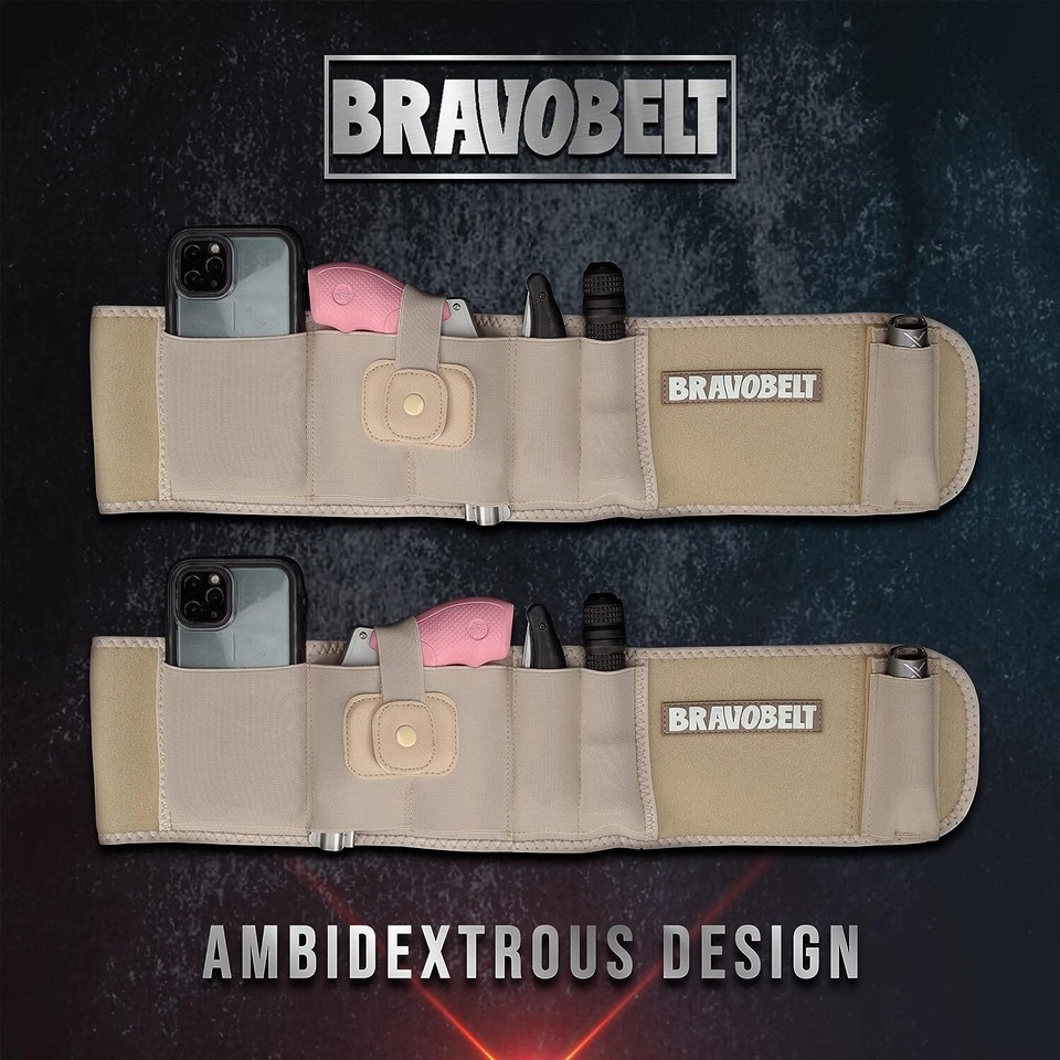 BRAVOBELT Belly Band Holster for Concealed Carry - for 9mm firearms ...