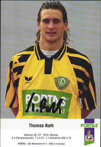 Ak 3583 Thomas Rath - Dynamo Dresden - Autograph Bl 1993/94 - PORTAS | eBay