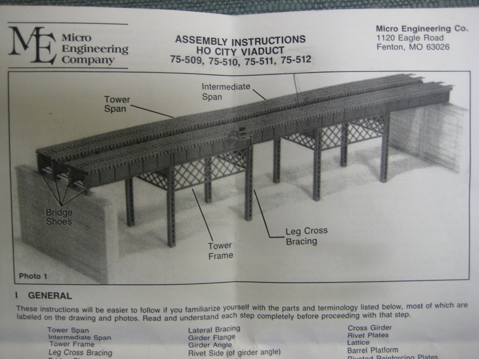FOOTINGS for Micro Engineering Co HO City Viaduct 75-519, 75-510, 75 ...