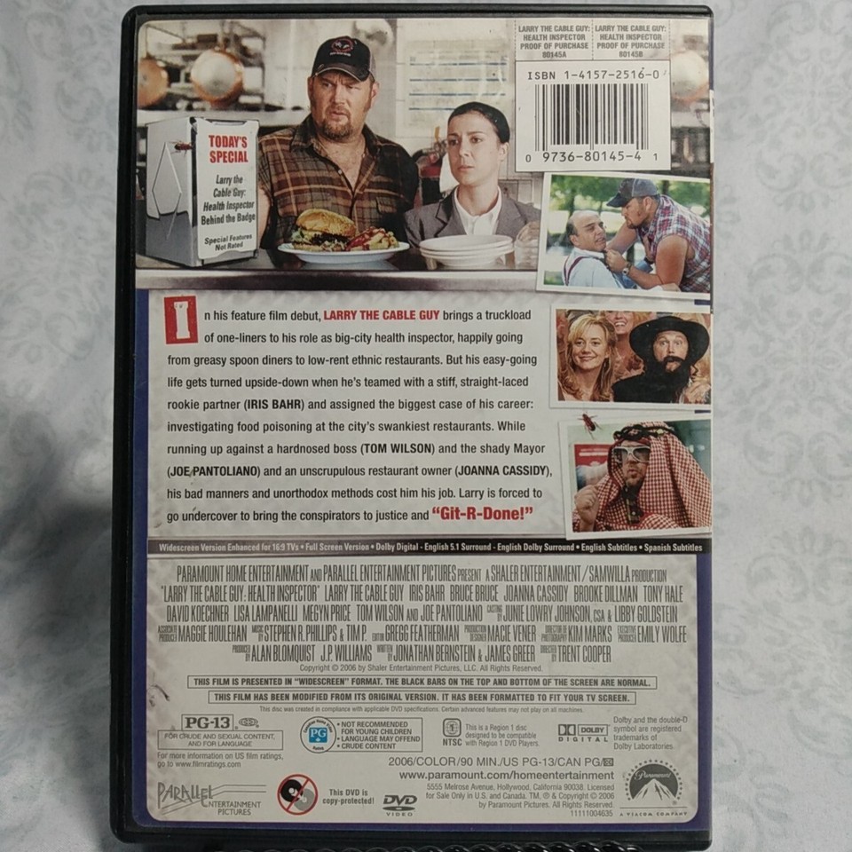 Larry the Cable Guy - Health Inspector (DVD, 2006) SWB Combined ...