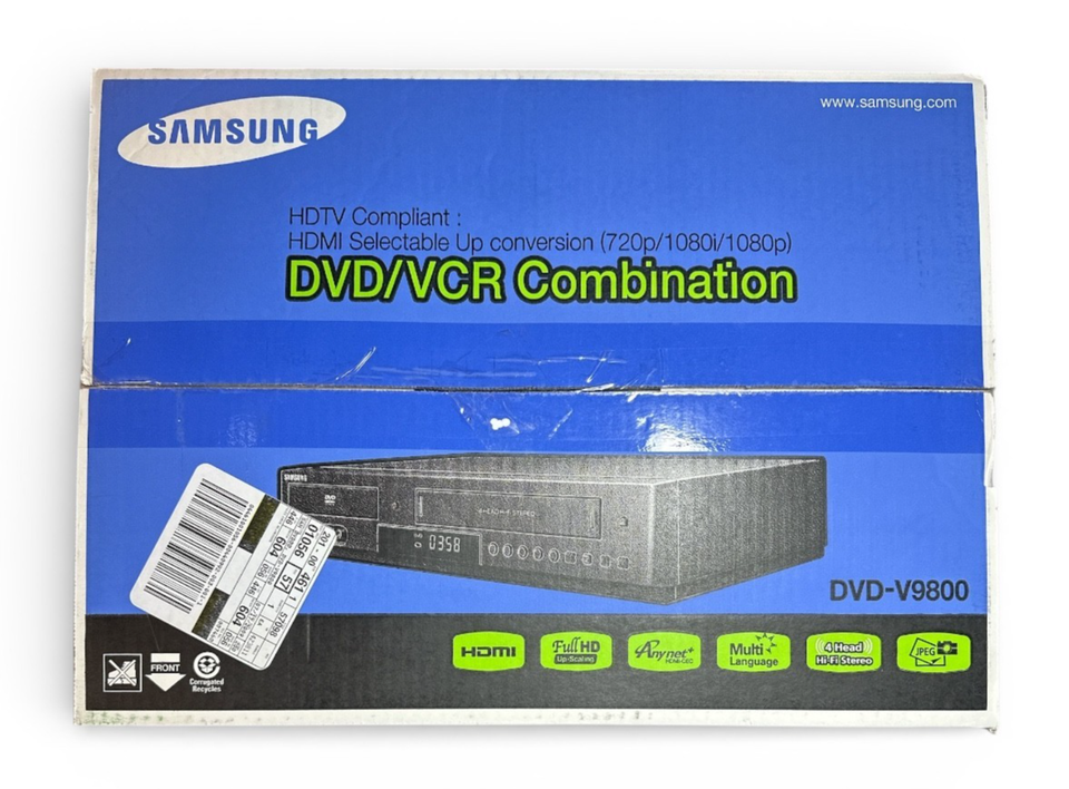 New Samsung DVD-V9800 DVD VCR Combination Player Full HD Up-Scaling ...