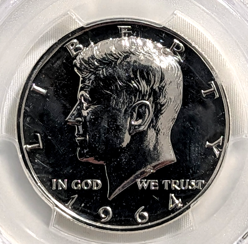 1964 Accented Hair PCGS PR66 Kennedy Proof Silver Half Dollar Light ...