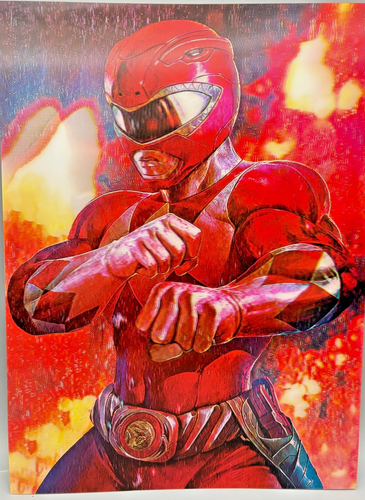 3D-Bild/Effekt-Flip-Mighty Morphin Power Rangers-Rote P. Ranger-30x40cm ...