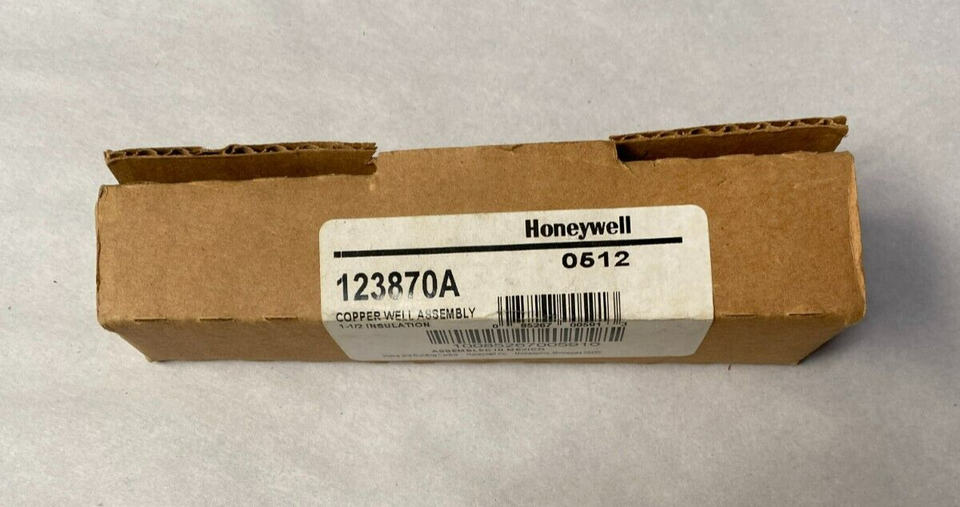 Honeywell Copper Short Well Assembly #123870A 3 Inch Insertion 3/4 Inch ...
