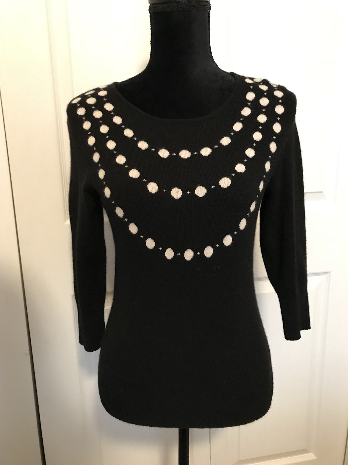 Women 2-Ply 100% Pure Cashmere Sweater STRING of PEAR… - Gem