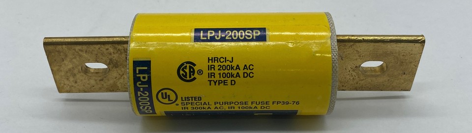 Bussmann LPJ-200SP Low-Peak Time Delay Fuse, 600VAC 300VDC 200Amp ...