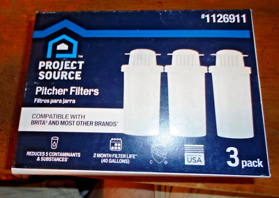 Pitcher Filters Project Source, 1126911, 3 Pack, Lot of 2, 6 Filters ...
