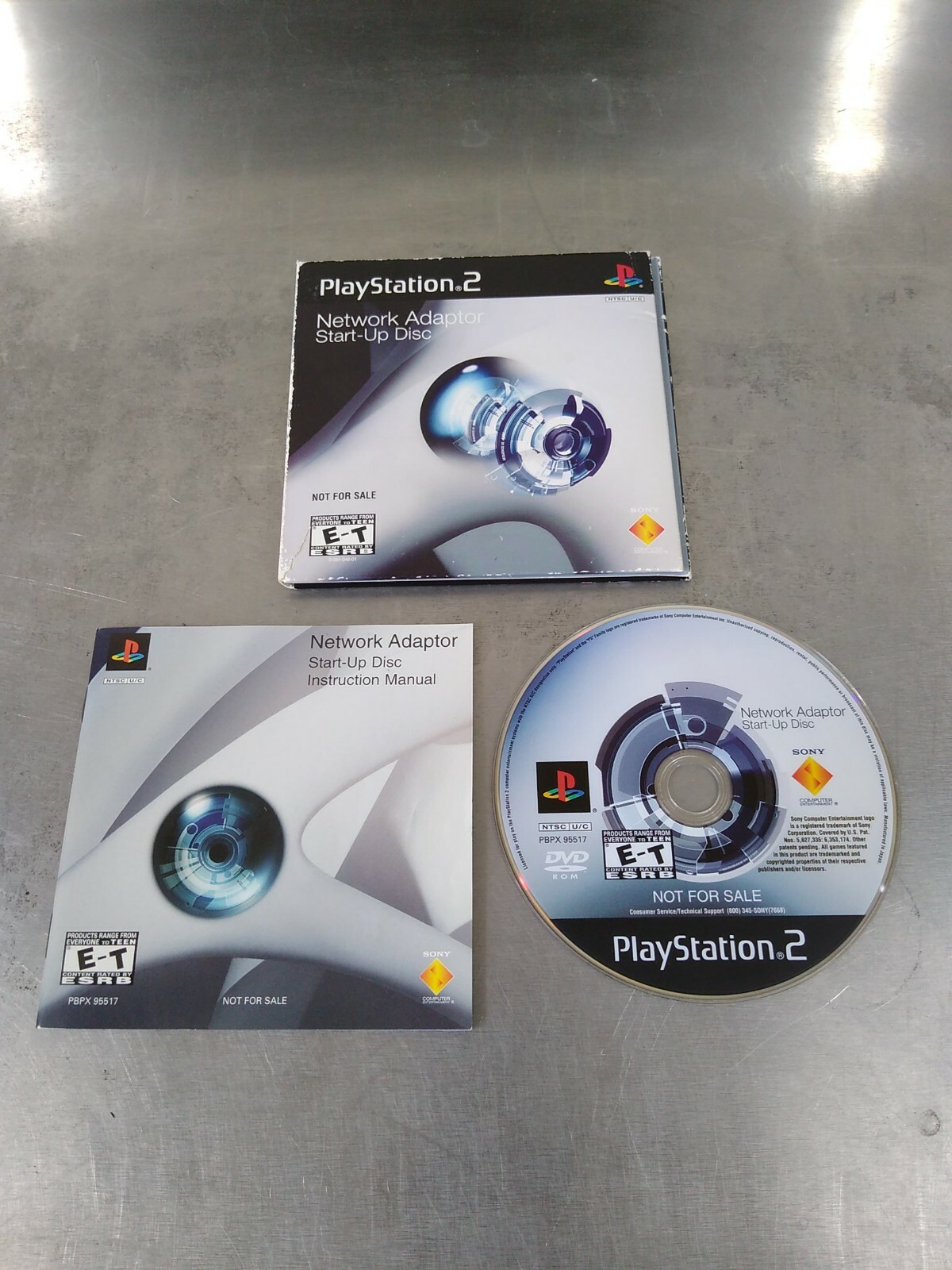 PS2 Sony PlayStation 2 Network Adapter Start-Up Disc, 1 DISC W/ Manual ...