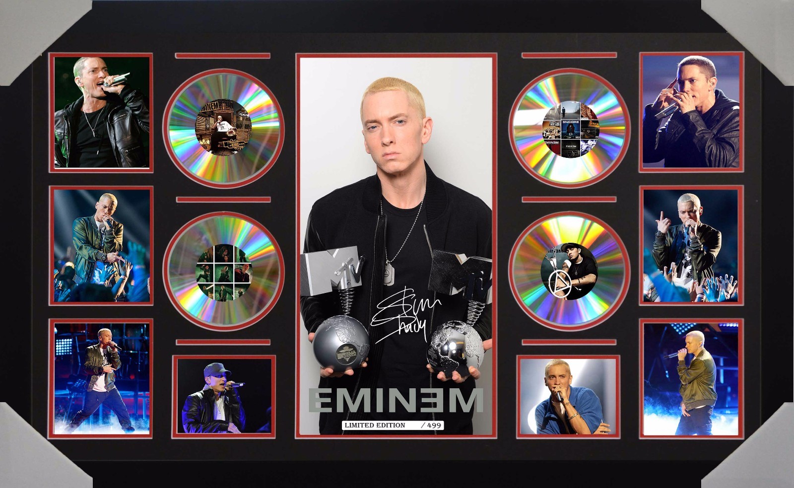 Eminem 4 CD Signed Framed Memorabilia LTD - Large - Multiple Variations ...