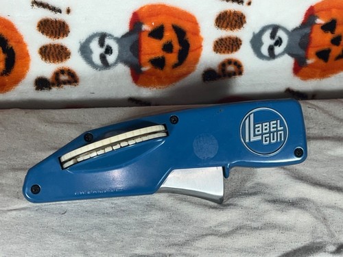 🔵 VINTAGE BLUE MANUAL LABEL GUN 🏷️ METAL, MADE IN USA 🇺🇸 GREAT ...