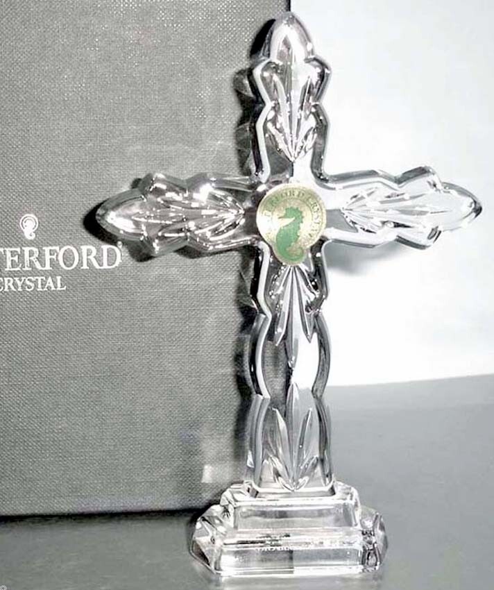 Mini Crystal Standing Crosses Glass Pocket Cross Assortment And Basket