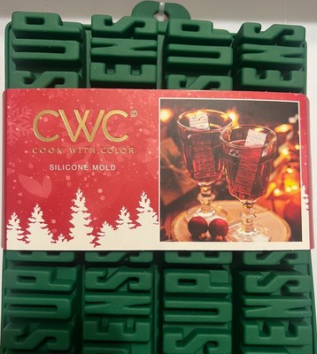 NEW CWC Cook With Color Green Silicone Ice Cube Mold “SIP HAPPENS ...