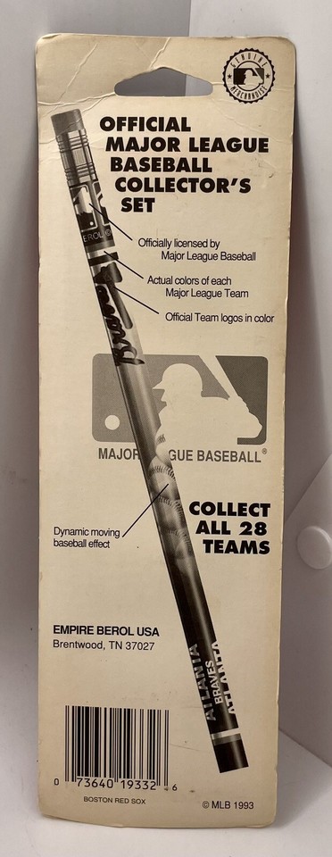 Vintage MLB League Pencils Collectors Empire Berol Boston Red Sox Set ...