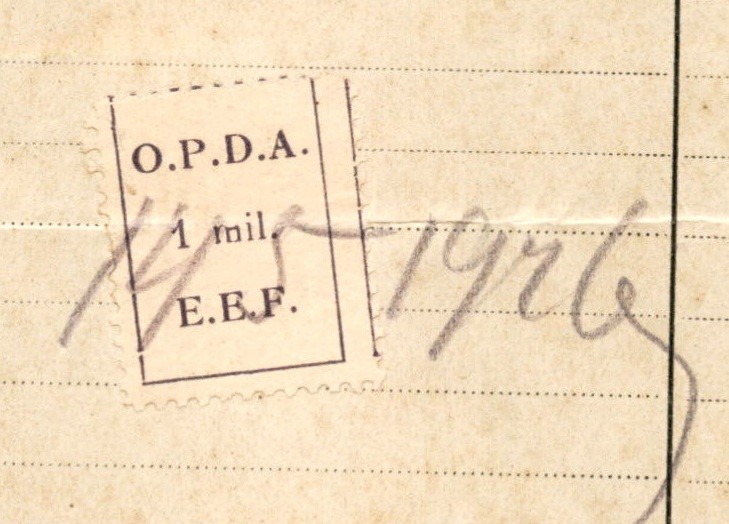 Judaica Palestine Old Invoice Perlmann Mann Berman Revenue stamp O.P.D ...