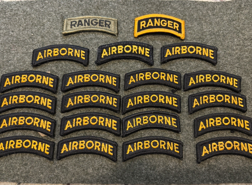 US Army Airborne Tabs Lot of Nineteen & Two Ranger Tabs | eBay