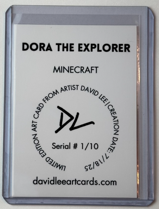 Dora The Explorer Limited Edition Artist Signed “Minecraft” Trading ...