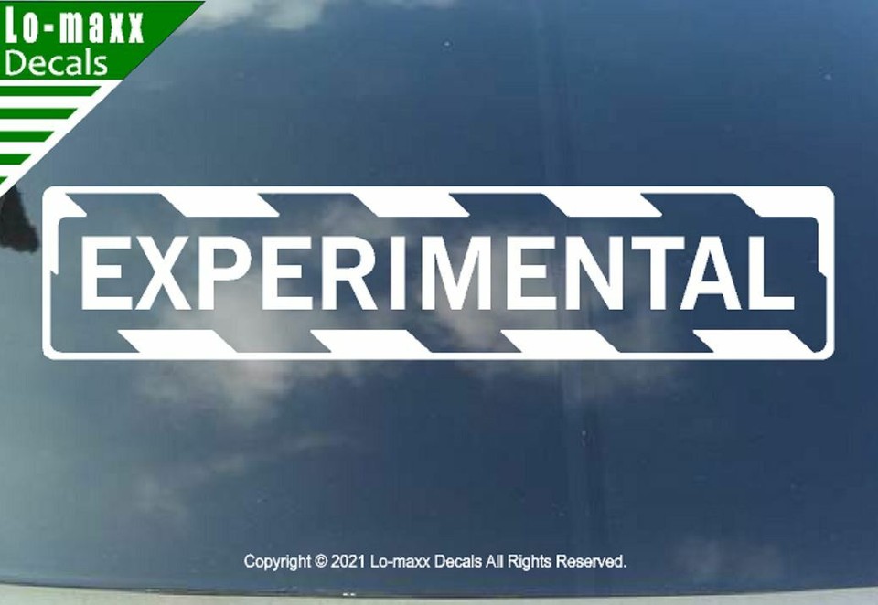 EXPERIMENTAL Aircraft With Hazard Stripes Aircraft Markings Die Cut ...