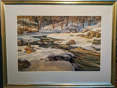 Larry Webster Watercolor "Late Winter Freshet" 1982, Signed | eBay