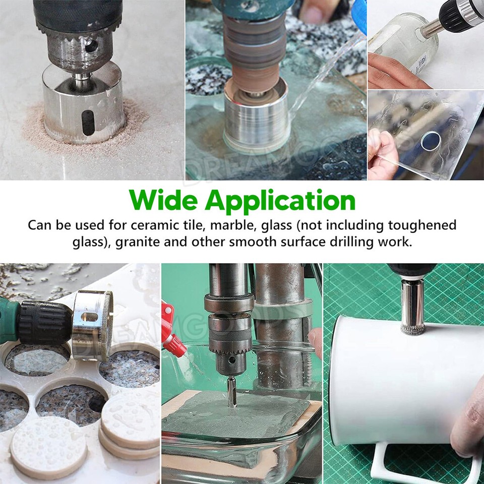 30Pcs Diamond Hole Saw Set Holes Cutter Saw Drill Bit Tile Glass Marble ...