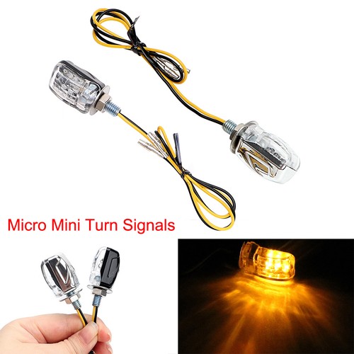 LED Black Micro Mini Tiny Small Indicators Turn Signals Motorcycle ...