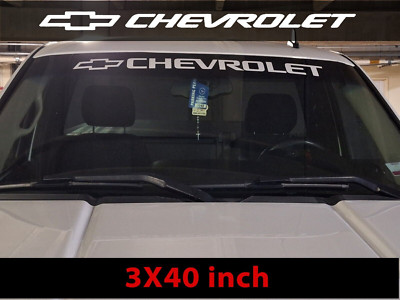Chevrolet Decal Windshield Sticker for trucks White Vinyl Chevy Truck ...