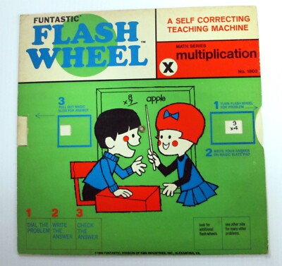 Funtastic Flash Wheel MULTIPLICATION 1969 self correcting teaching ...