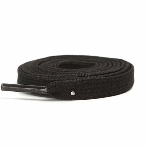 Black Flat Replacement Shoe Laces Strings Work Casual Boot Sneakers ...