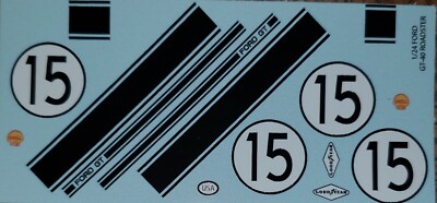 Repro 1/24 Monogram Ford GT-40 Roadster (#15) Decal Set | eBay