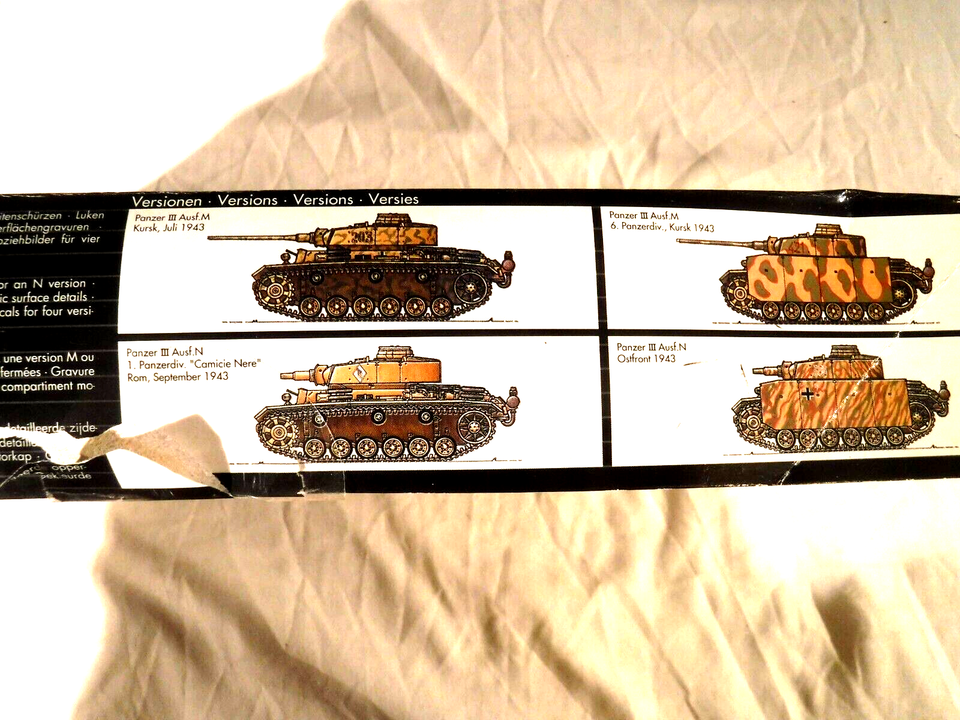 1/35 Revell 0f Germany WWII German Panzer III Ausf M / N w/ Side Armor ...