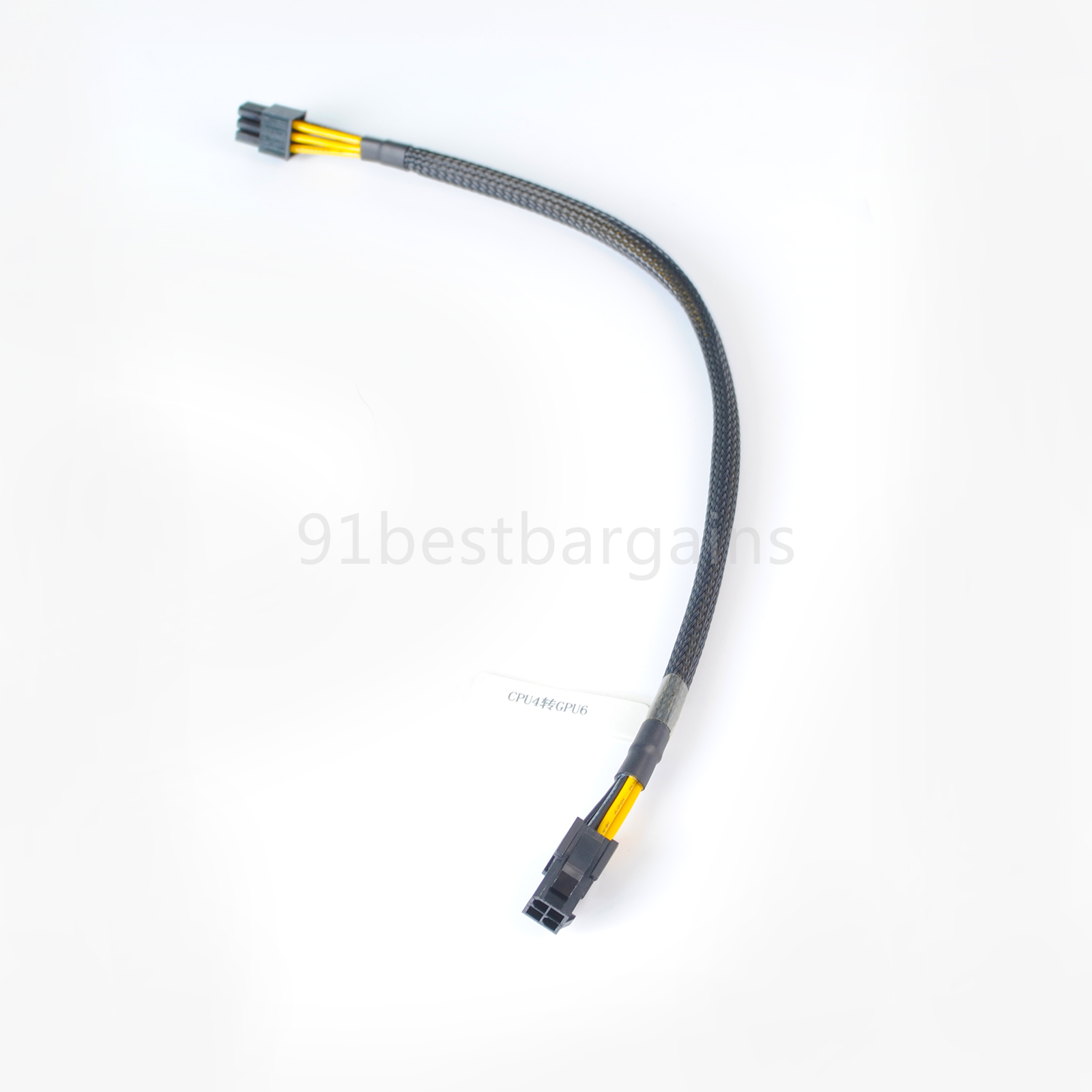 Motherboard CPU 4pin Female to 6pin Male PCI-E GPU Video Card Power ...