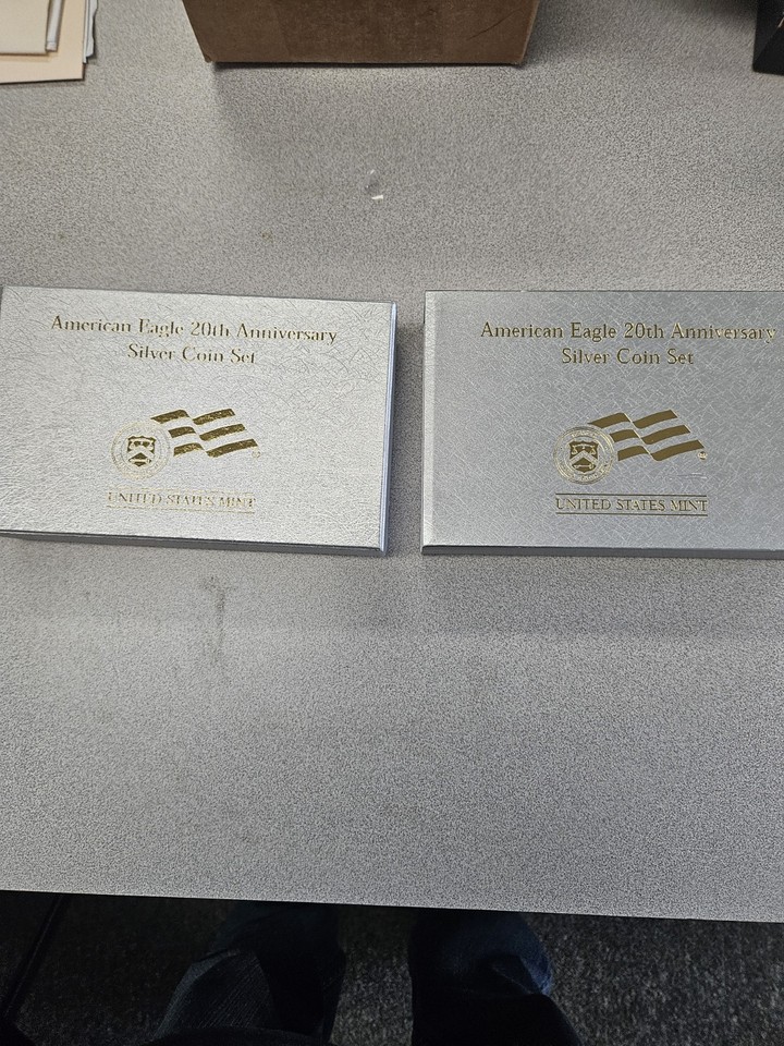 2006 1 oz Silver American Eagle 3-Coin 20th Anniversary Set COMPLETE BOX / COA | eBay