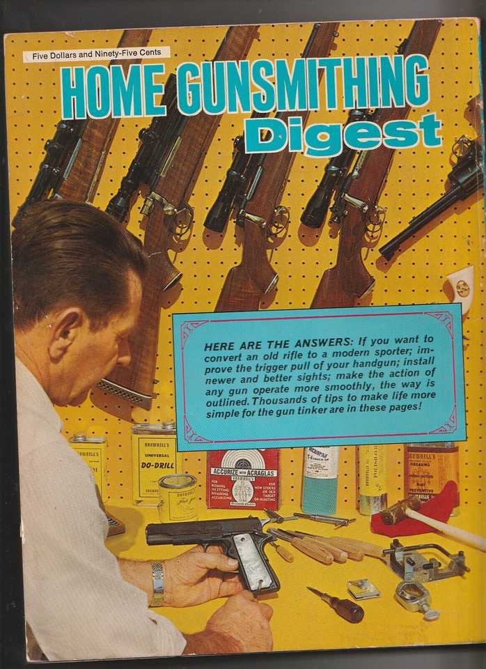 Home Gunsmithing Digest, Vintage 1970 Firearm Book Paperback Bish Lewis ...