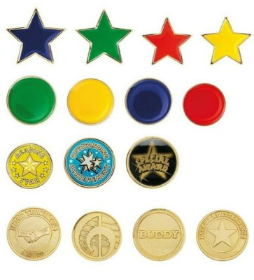 School Badges Star Circle Dojo Teacher Award, Attendance Award, Buddy ...