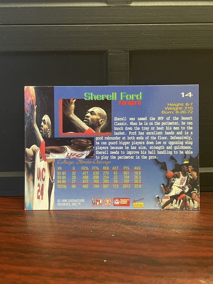 1995 Sherell Ford Auto Signature Rookies Draft Day /7750 3407 | eBay