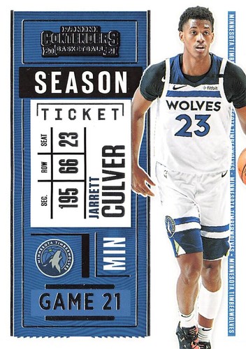 2020 Panini Contenders #33 Jarrett Culver Minnesota Timberwolves | eBay