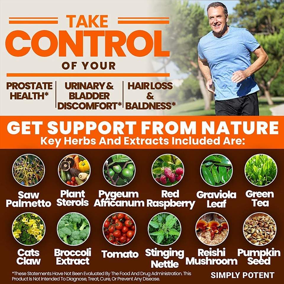 Simply Potent Prostate Support - Natural Prostate Health Supplement for ...