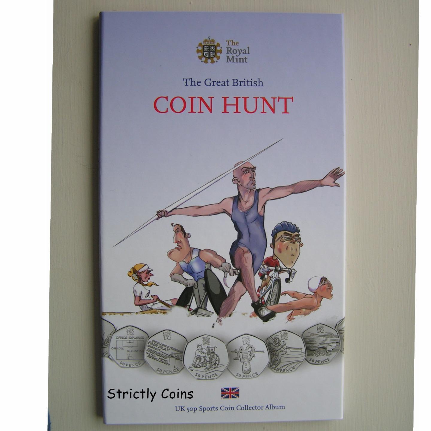 GREAT BRITISH COIN HUNT COLLECTOR ALBUM £2, £1, 50p, 50p Sports Olympic ...
