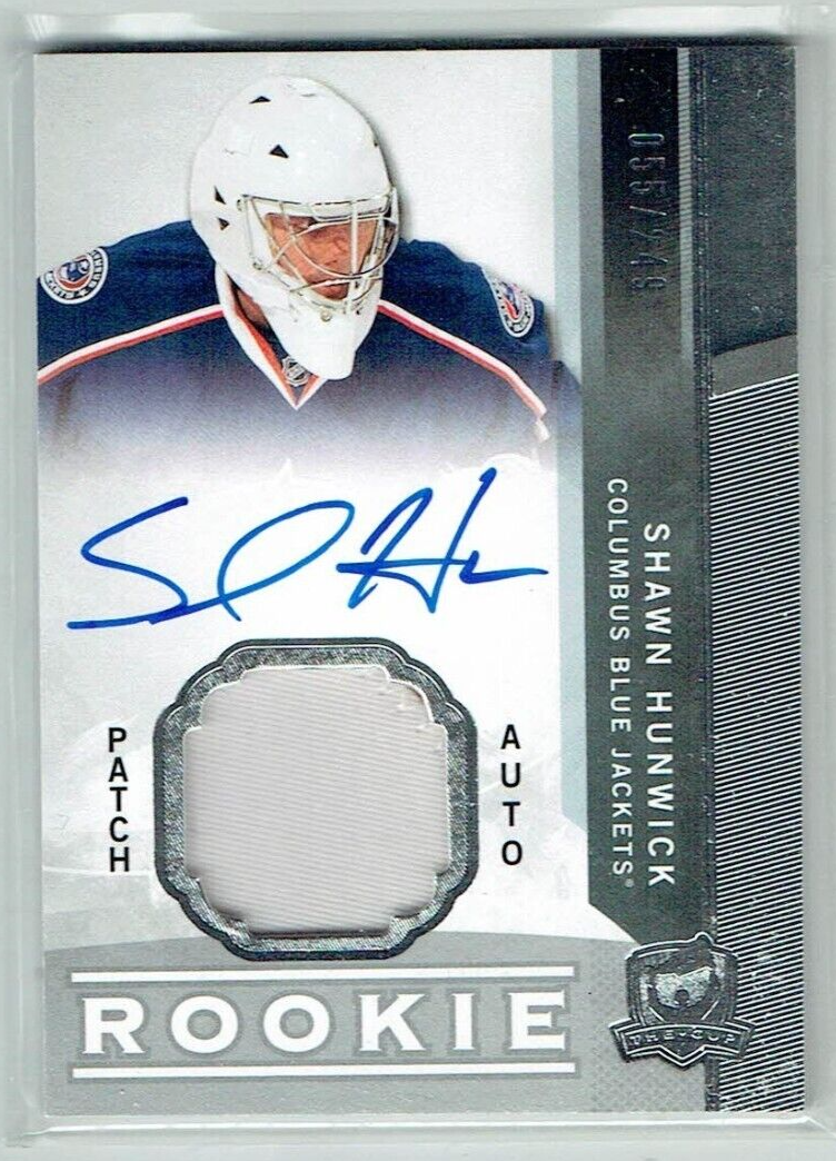12-13 UD Upper Deck The Cup Shawn Hunwick /249 Rookie Patch Auto | eBay