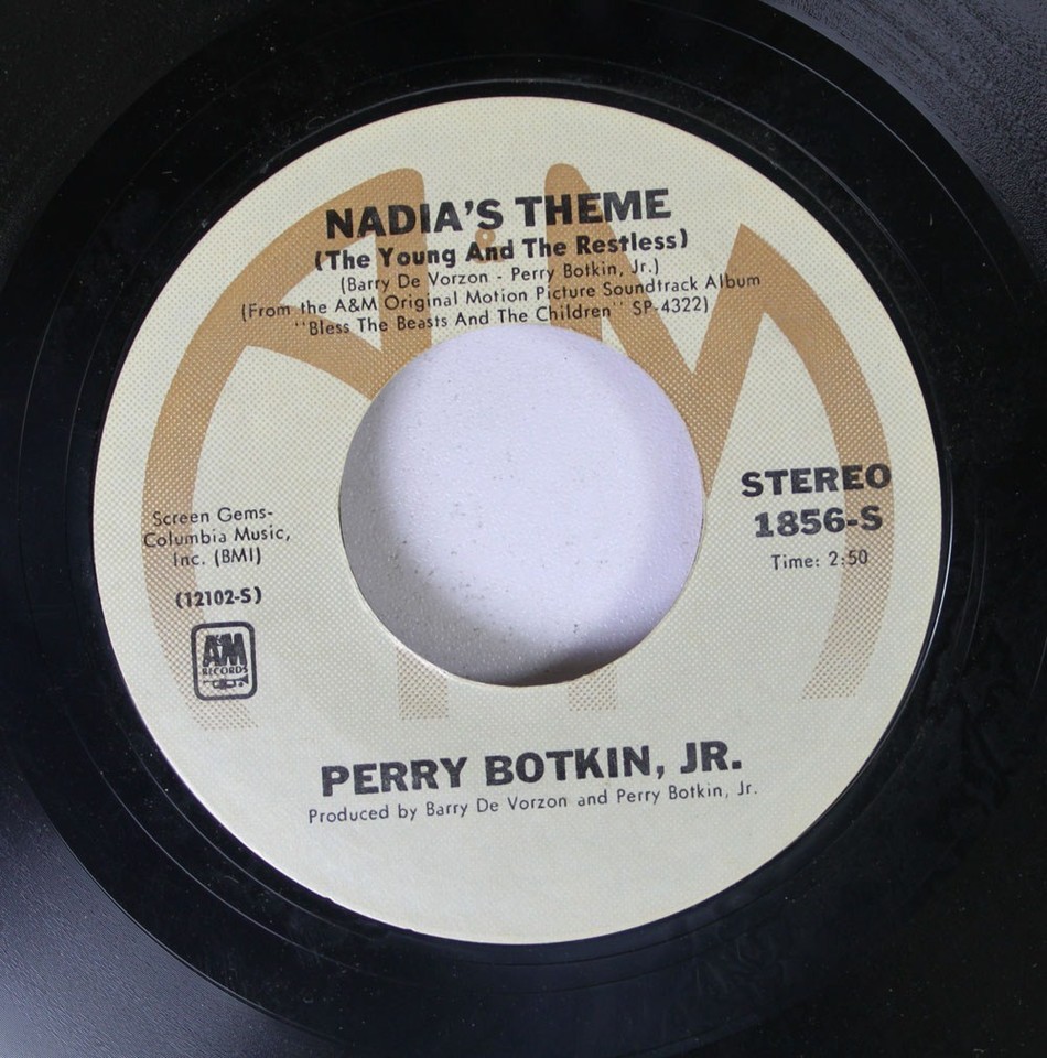 Pop 45 Perry Botkin, Jr. - Down The Line / Nadia'S Theme (The Young And ...