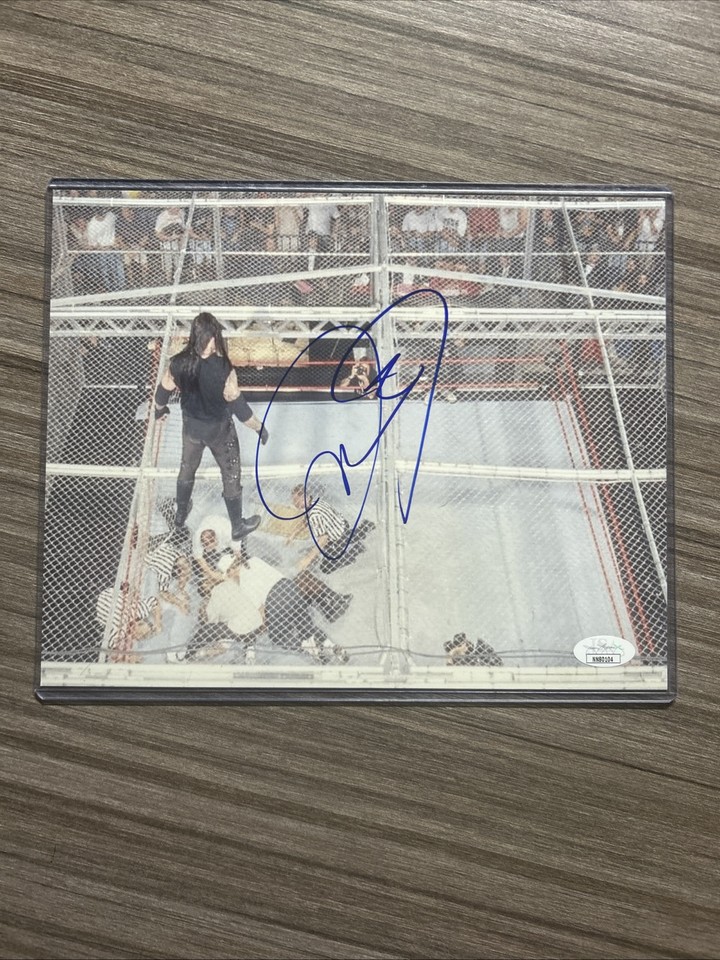 Mankind Mick Foley Signed 8x10 Hell In A Cell JSA Certified WWF WWE | eBay